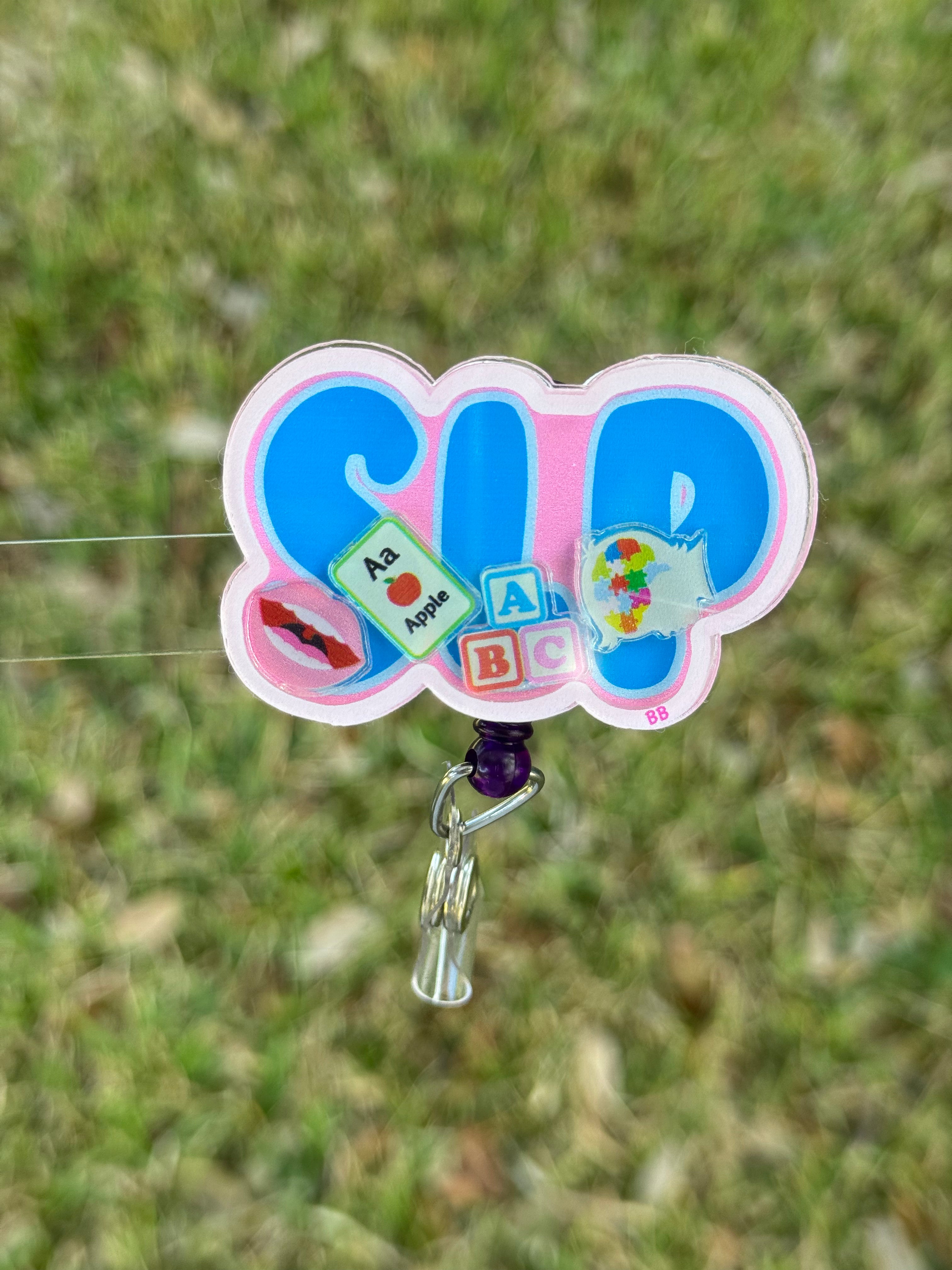 SLP Badge Reel | Speech Language Pathologist Shaker – Therapist Gift ...
