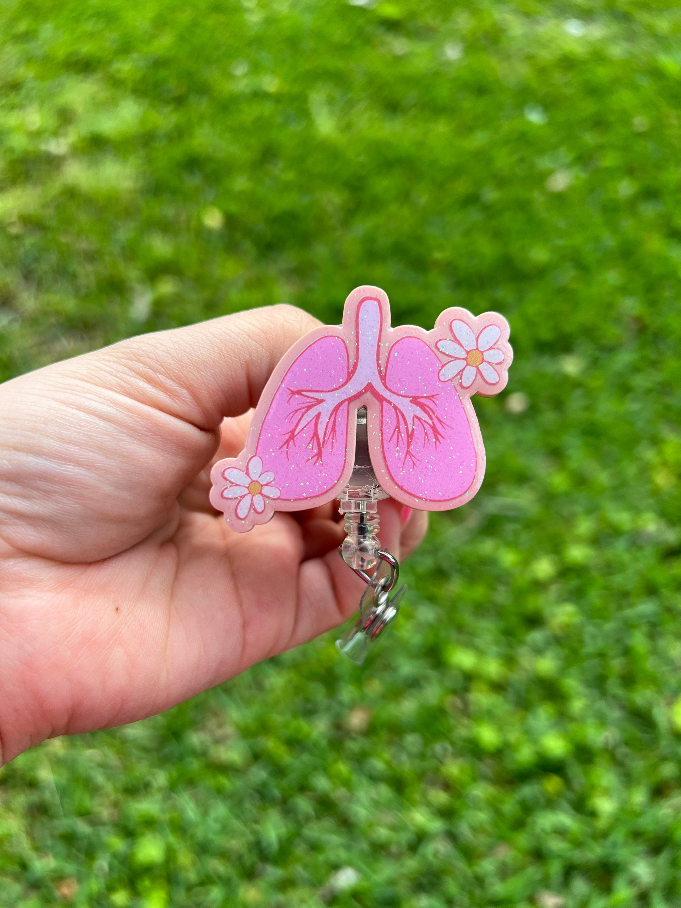 Groovy lungs badge reel, pulmonary technician,gift for pulmonary thera ...